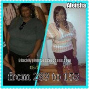 Aleisha lost 134 pounds | Black Weight Loss Success