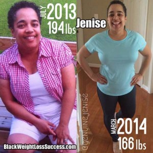 Jenise lost 28 pounds | Black Weight Loss Success
