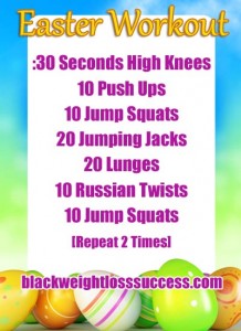 Day 20 April Challenge - Easter Workout | Black Weight Loss Success