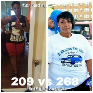 Starr lost 68 pounds | Black Weight Loss Success