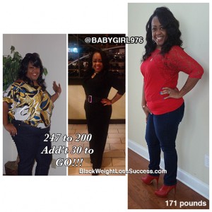 Tammy lost 47 pounds | Black Weight Loss Success
