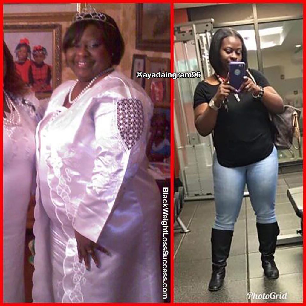 Ayada lost 57 pounds | Black Weight Loss Success