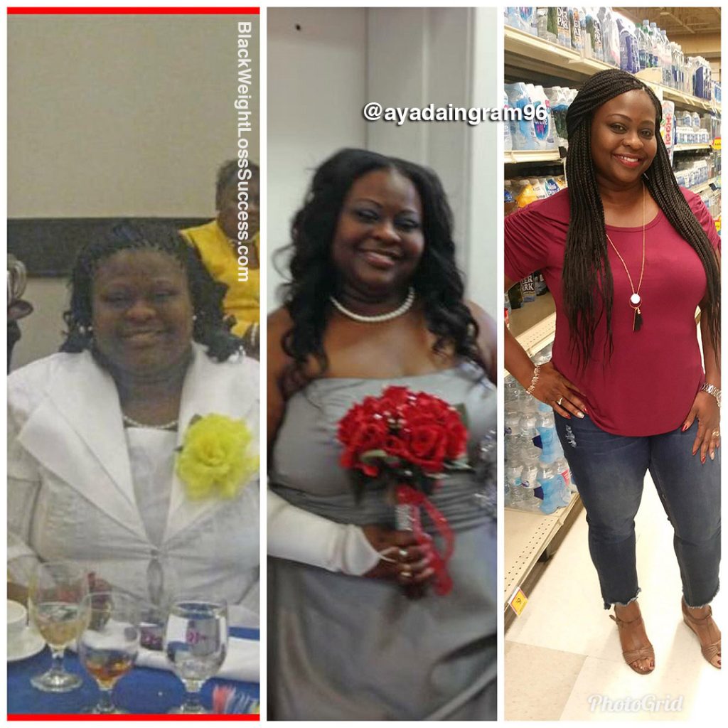 Ayada lost 57 pounds | Black Weight Loss Success