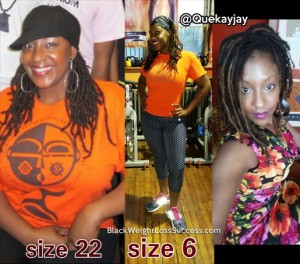 Queing lost 85 pounds | Black Weight Loss Success