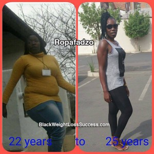 Ropafadzo lost 103 pounds | Black Weight Loss Success