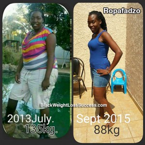 Ropafadzo lost 103 pounds | Black Weight Loss Success