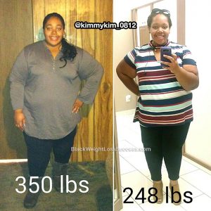 Kim lost 91 pounds in 8 months | Black Weight Loss Success
