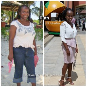 Ruth lost 44 pounds | Black Weight Loss Success