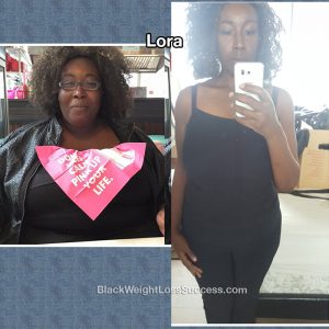 Lora lost 187 pounds - Black Weight Loss Success