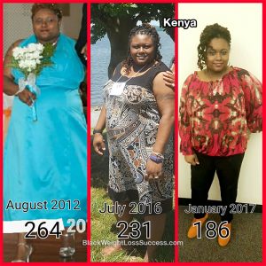 Kenya lost 78 pounds | Black Weight Loss Success