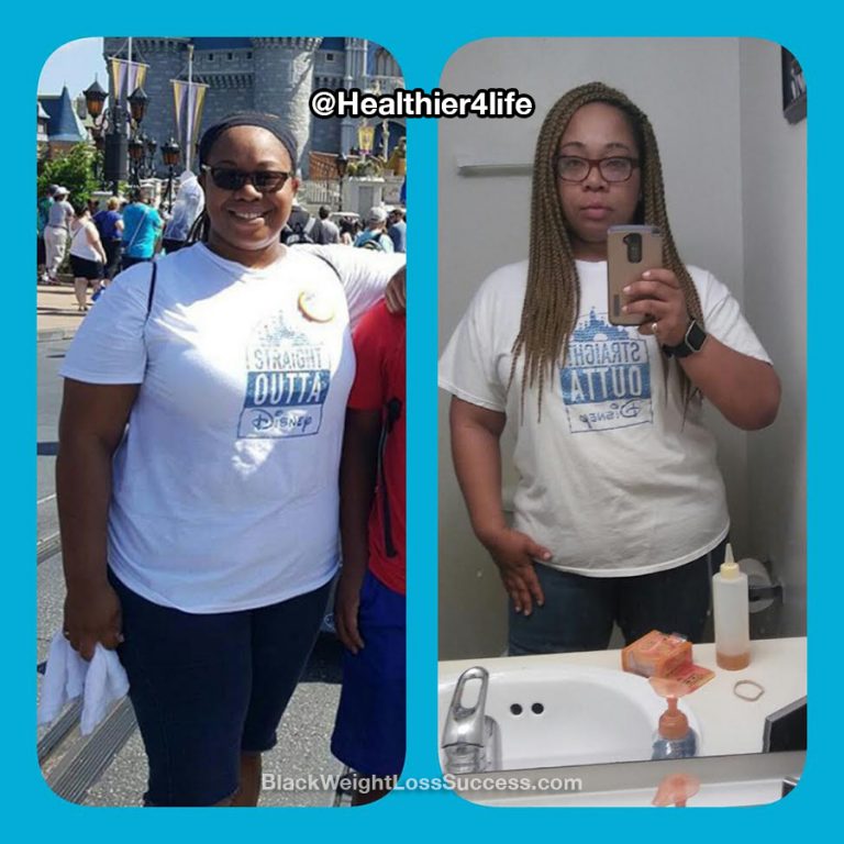Dana lost 44 pounds | Black Weight Loss Success