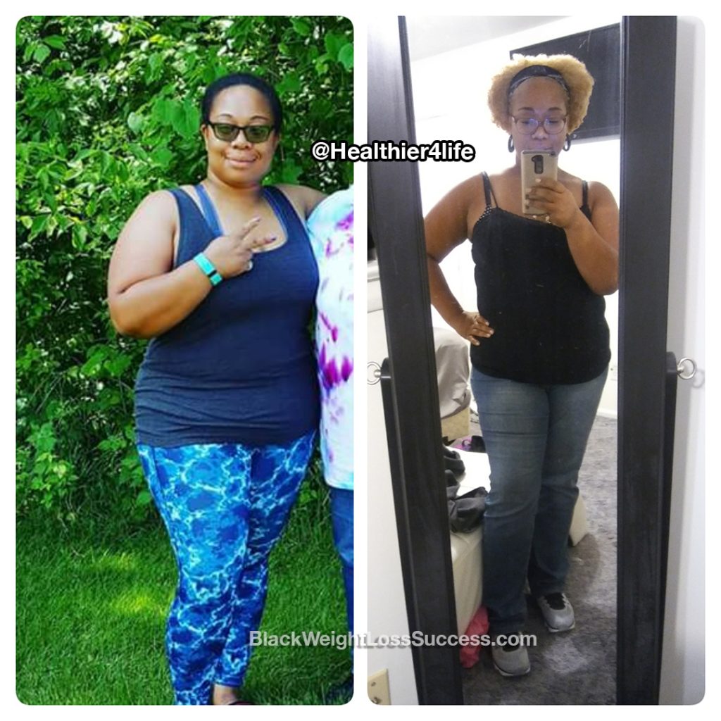 Dana lost 44 pounds | Black Weight Loss Success