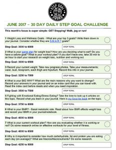 June 30 Day Step Goal Challenge - Black Weight Loss Success