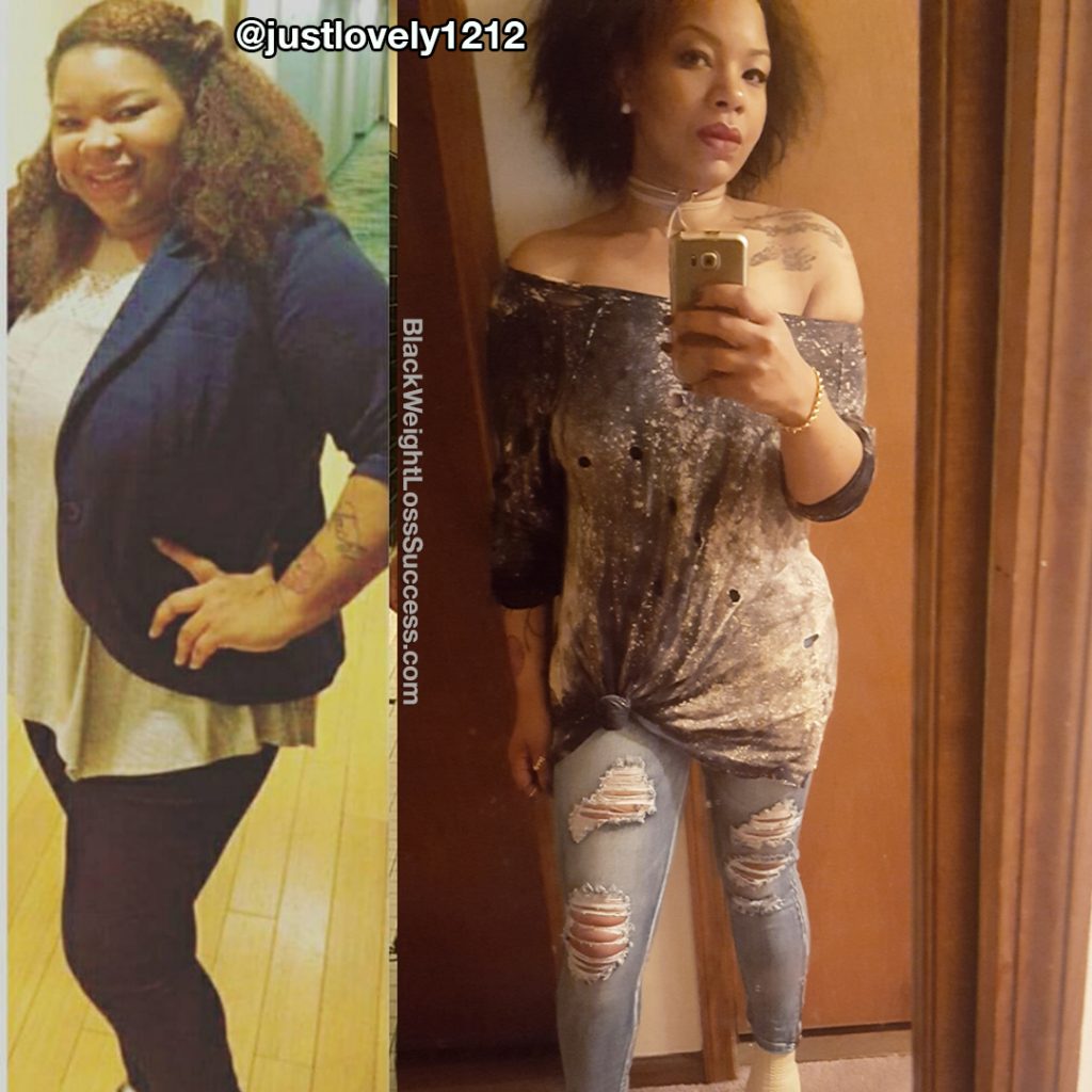 Kristen lost 135 pounds - Black Weight Loss Success