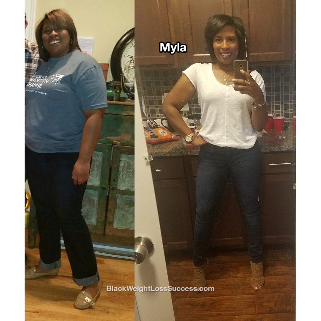 Myla lost 70 pounds - Black Weight Loss Success
