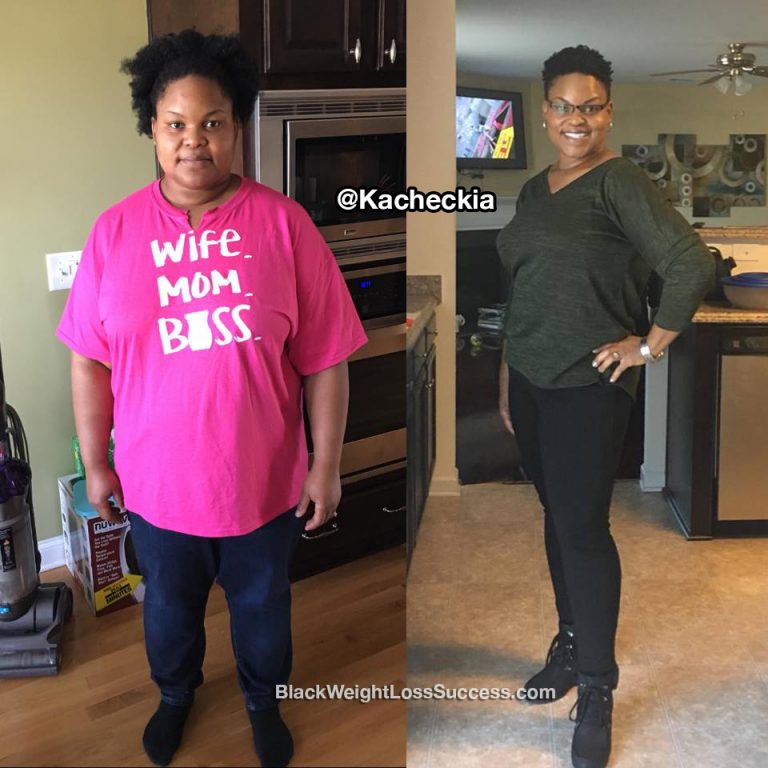 Kacheckia lost 102 pounds | Black Weight Loss Success