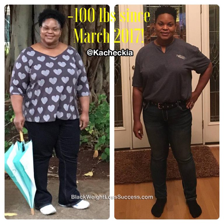 Kacheckia lost 102 pounds | Black Weight Loss Success