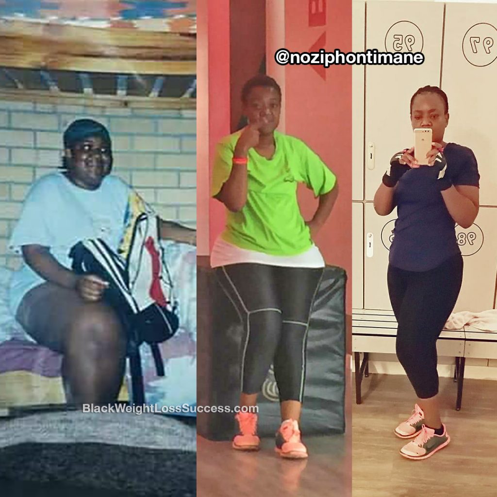 Nozipho lost 102 pounds - Black Weight Loss Success