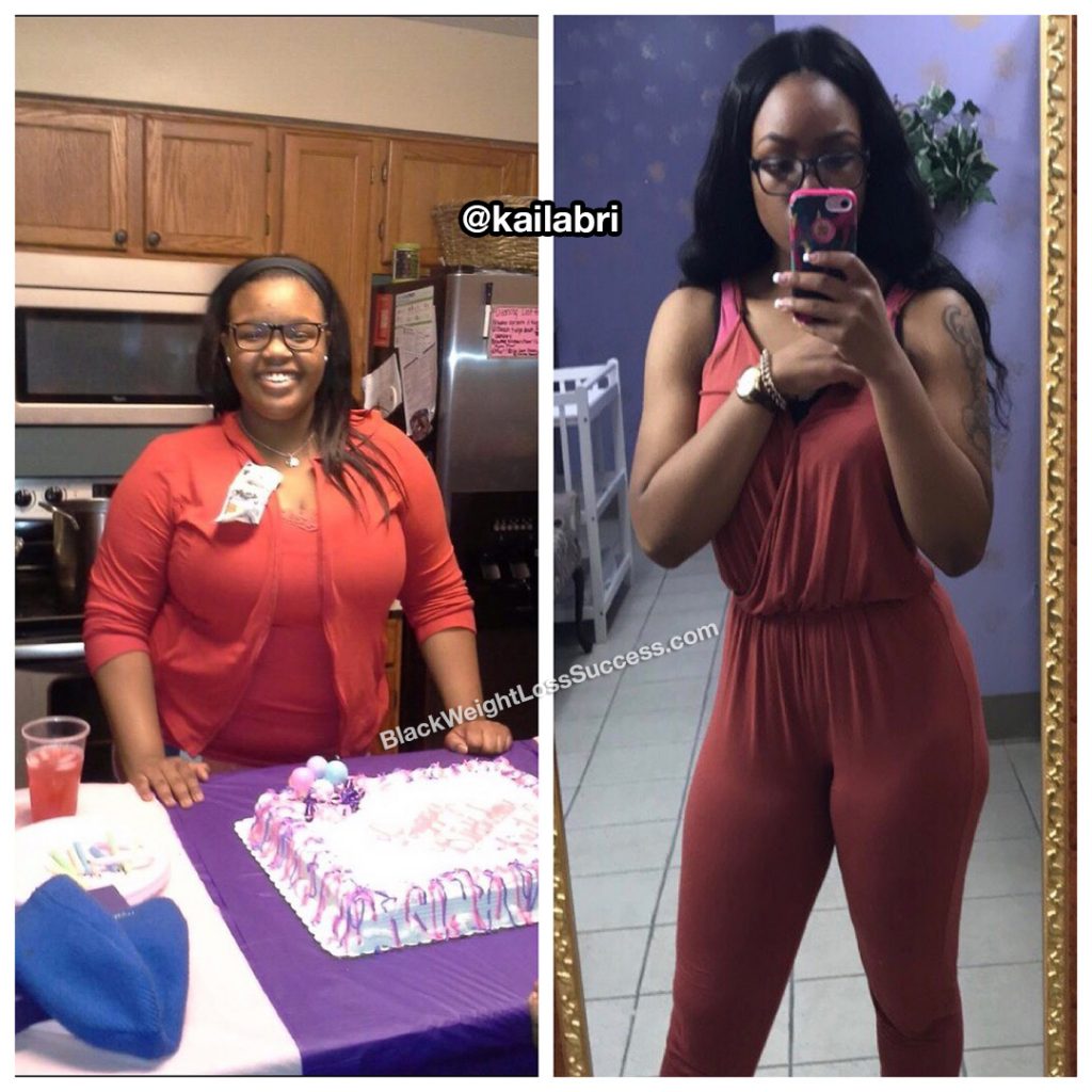 Kaila lost 125 pounds - Black Weight Loss Success