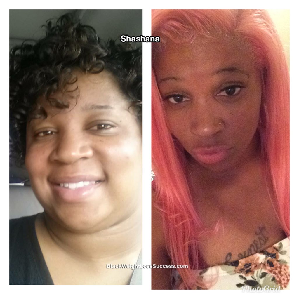 Shashana lost 77 pounds - Black Weight Loss Success