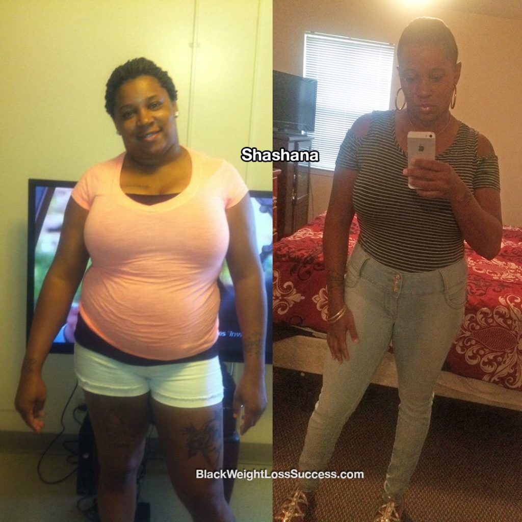 Shashana lost 77 pounds - Black Weight Loss Success