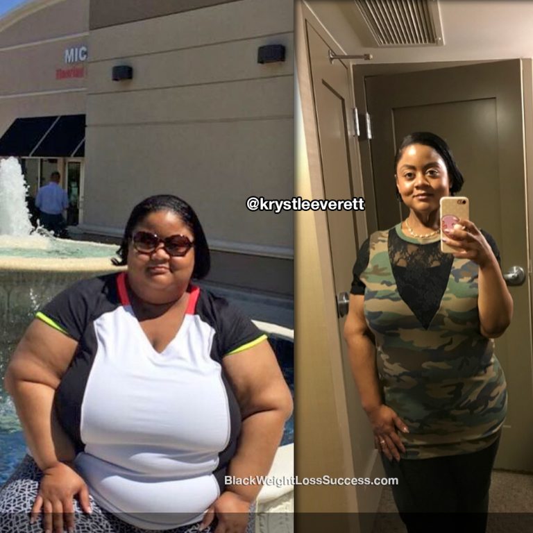 Krystle lost 220 pounds - Black Weight Loss Success