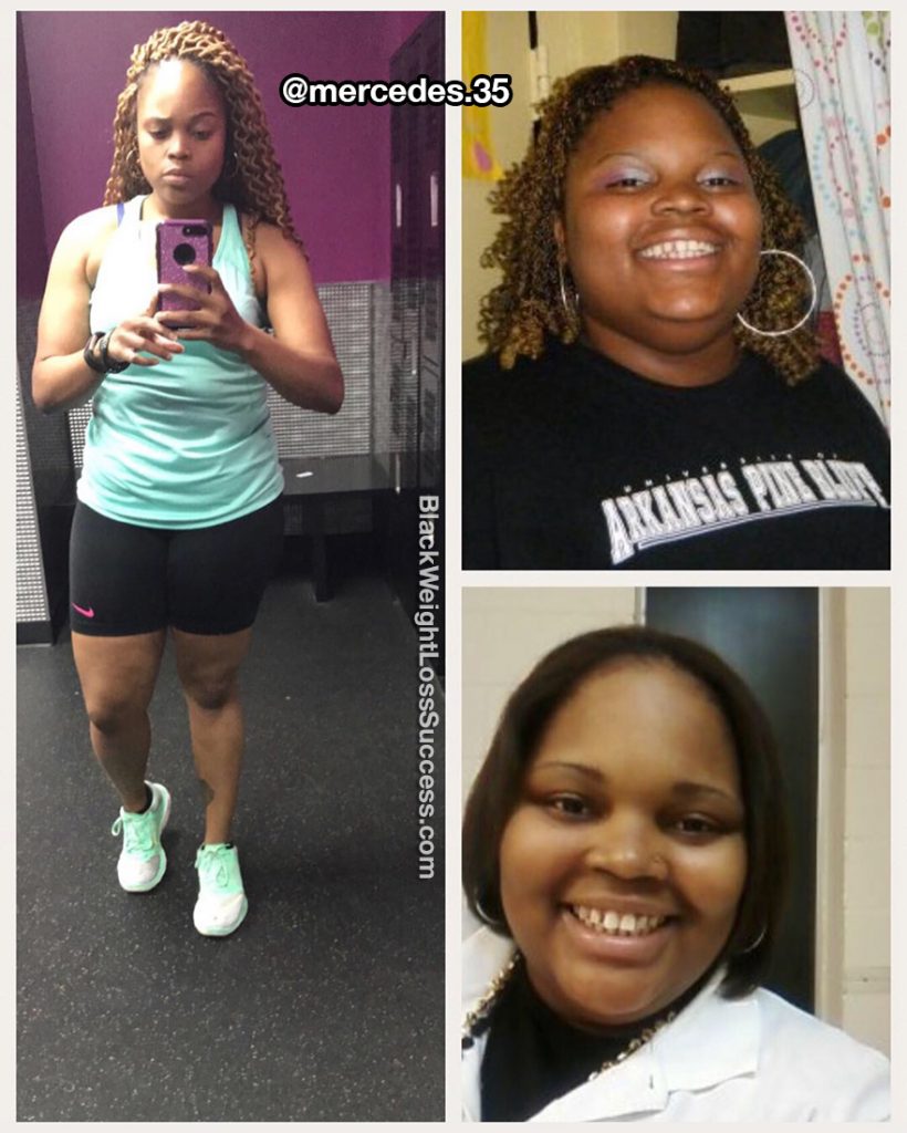 Mercedes lost 115 pounds - Black Weight Loss Success