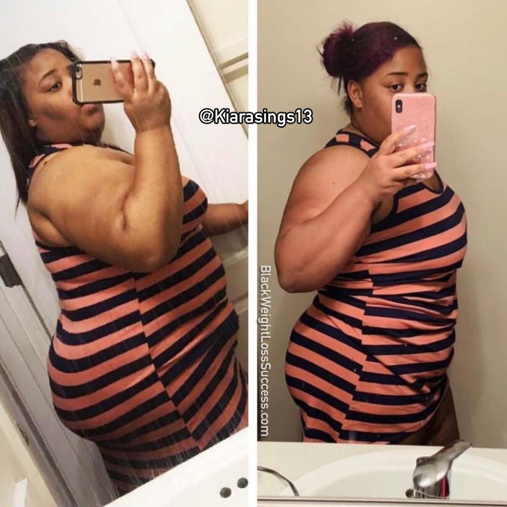 Kiara lost 64 pounds - Black Weight Loss Success