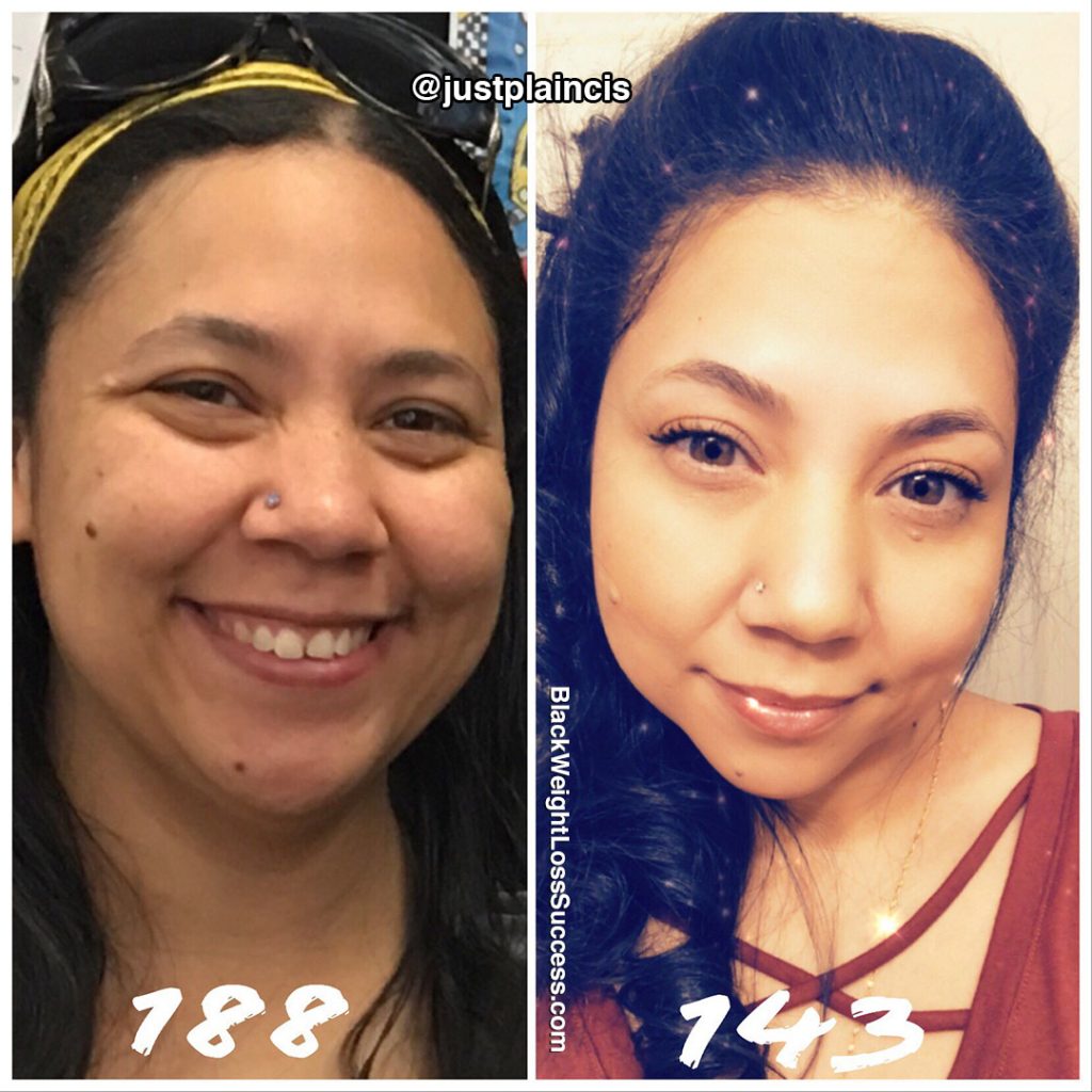 Cicely lost 45 pounds | Black Weight Loss Success