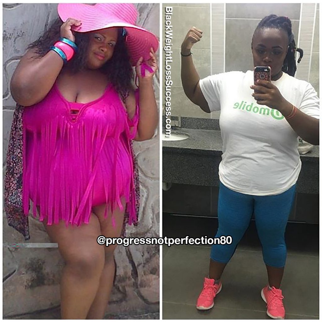 Brittini lost 75 pounds - Black Weight Loss Success