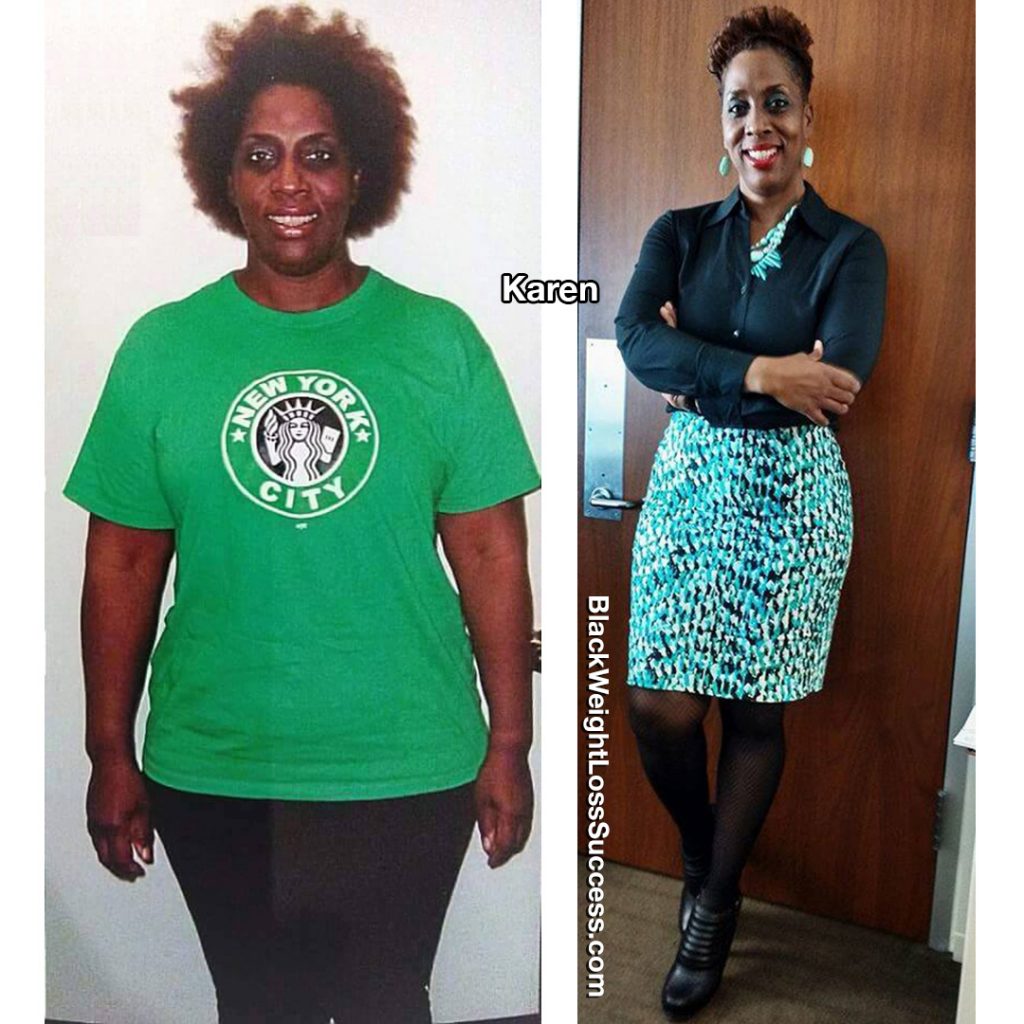 Karen lost 48 pounds - Black Weight Loss Success
