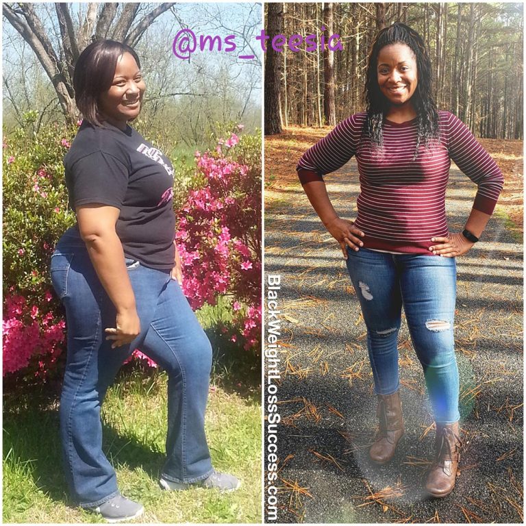 Teesia lost 77 pounds - Black Weight Loss Success