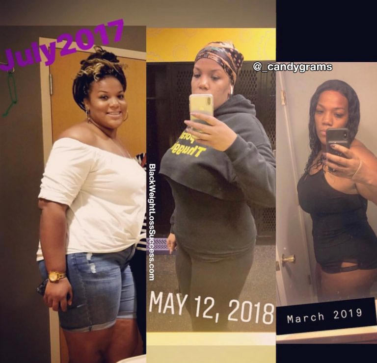 Candice lost 94 pounds - Black Weight Loss Success