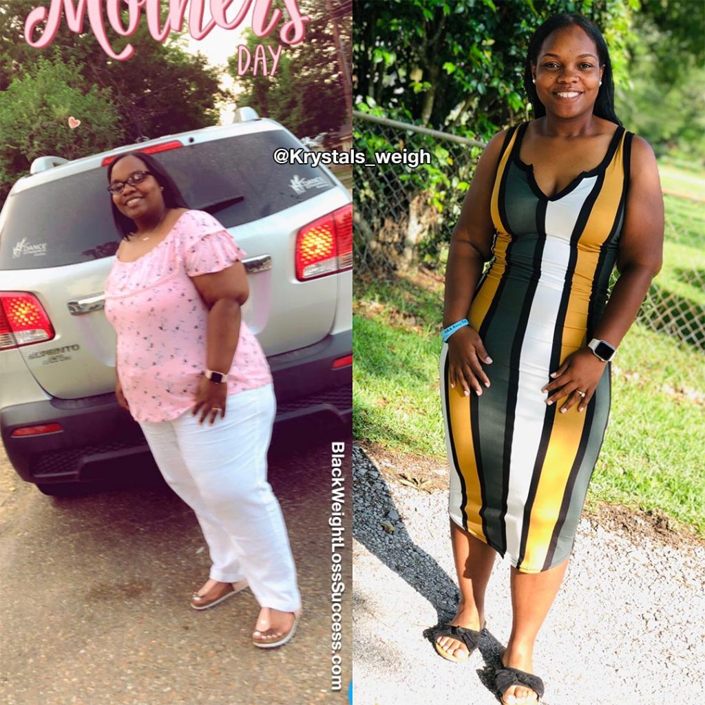 Krystal lost 104 pounds | Black Weight Loss Success