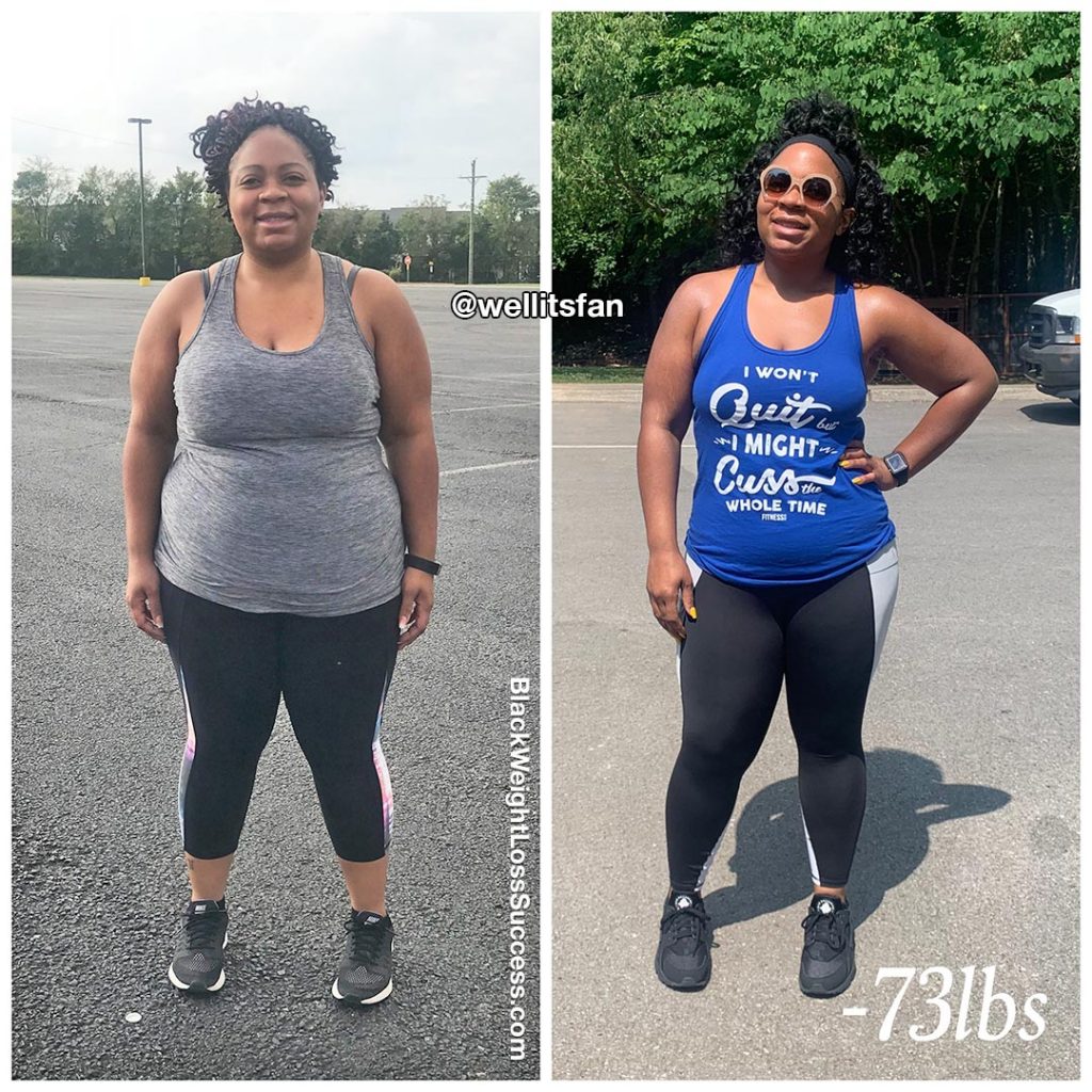 Fan lost 73 pounds - Black Weight Loss Success