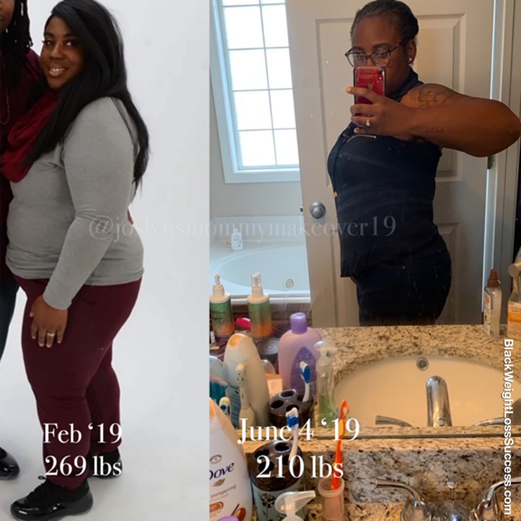 Joslyn lost 94 pounds | Black Weight Loss Success