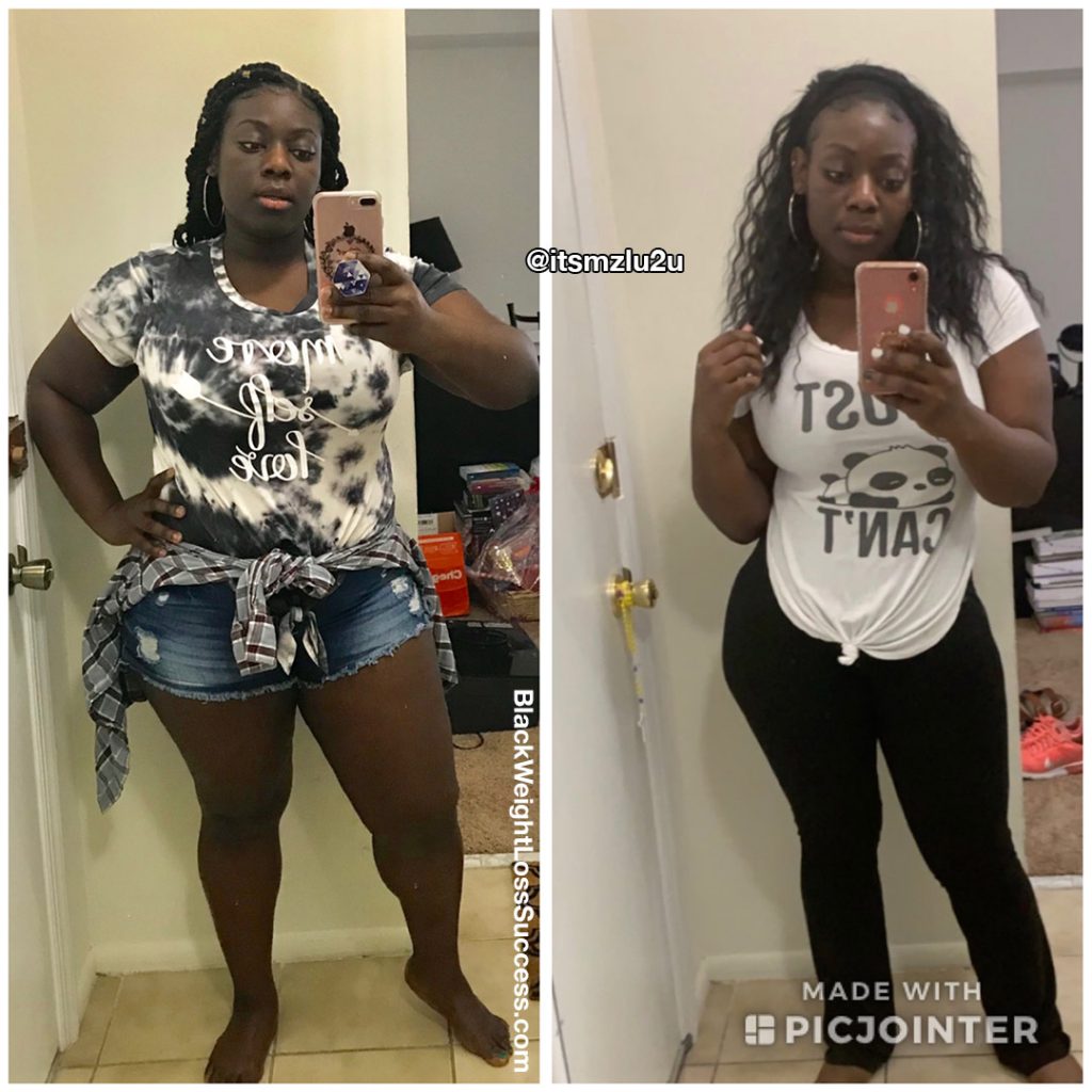 Ludanise lost 48 pounds | Black Weight Loss Success