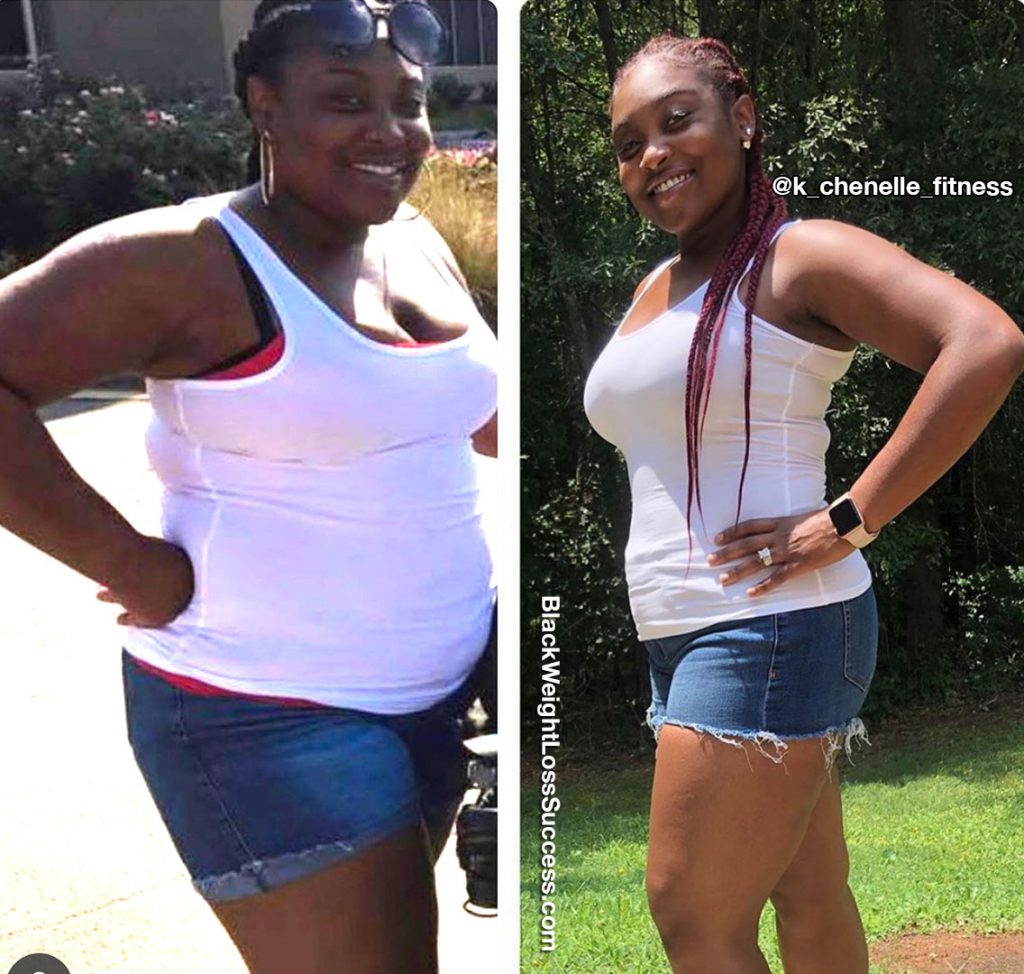 K.Chenelle lost 65 pounds | Black Weight Loss Success