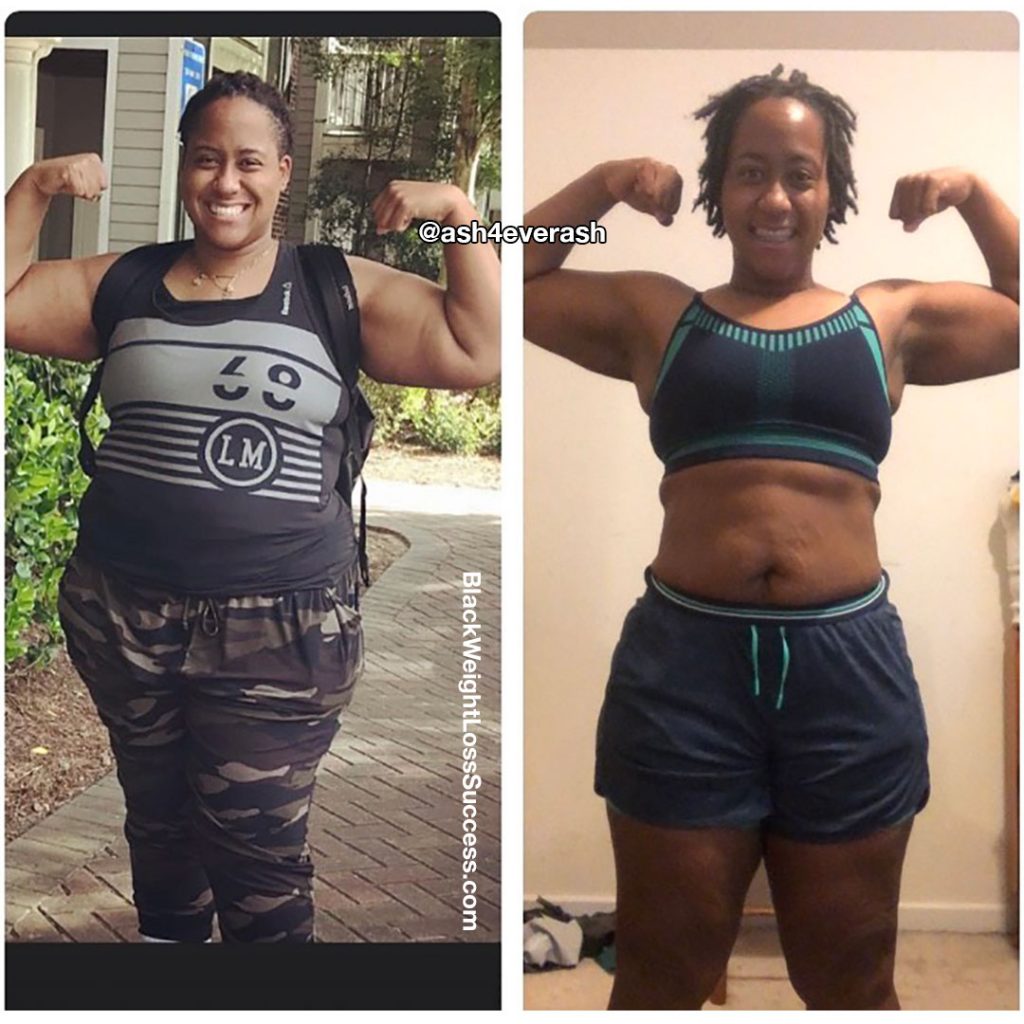 Ashley lost 92 pounds - Black Weight Loss Success
