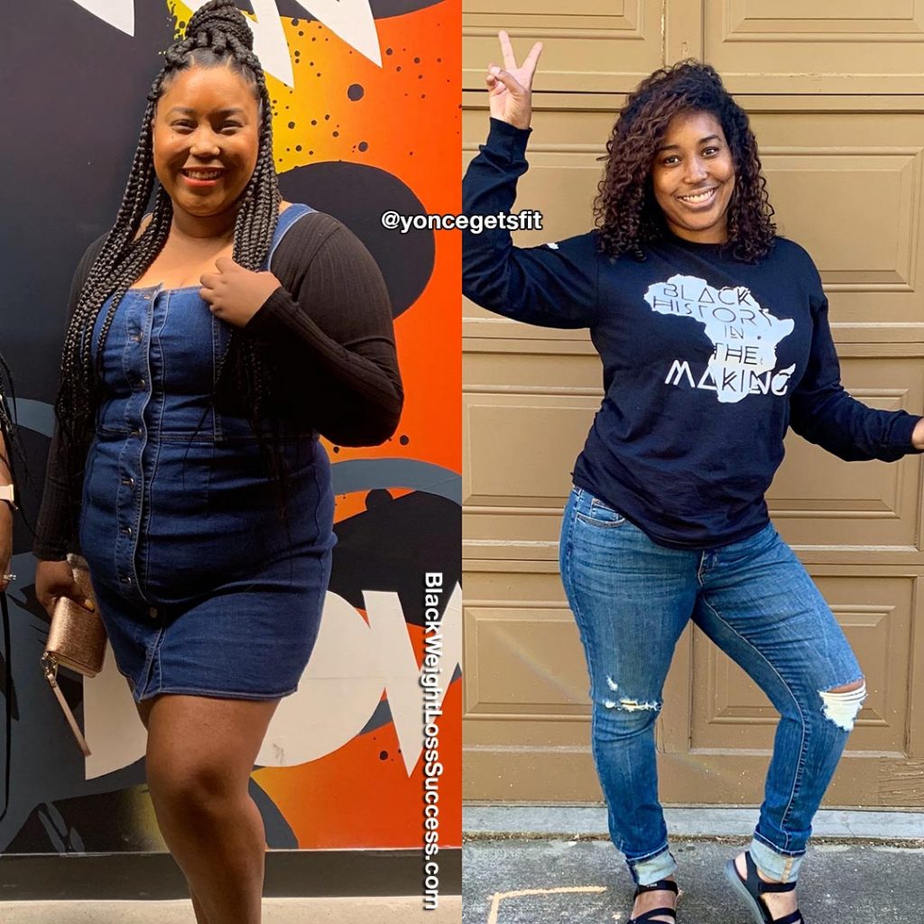 Amber lost 55 pounds - Black Weight Loss Success