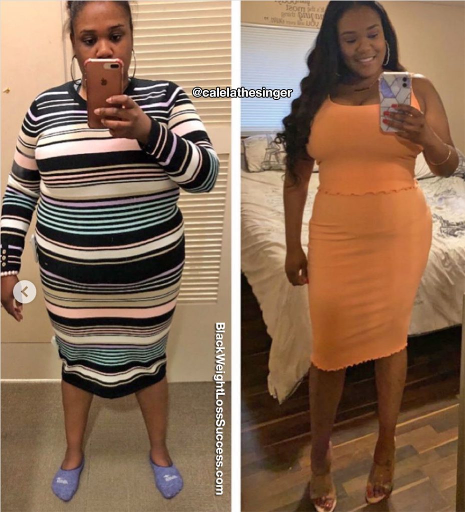 Calela lost 42 pounds - Black Weight Loss Success