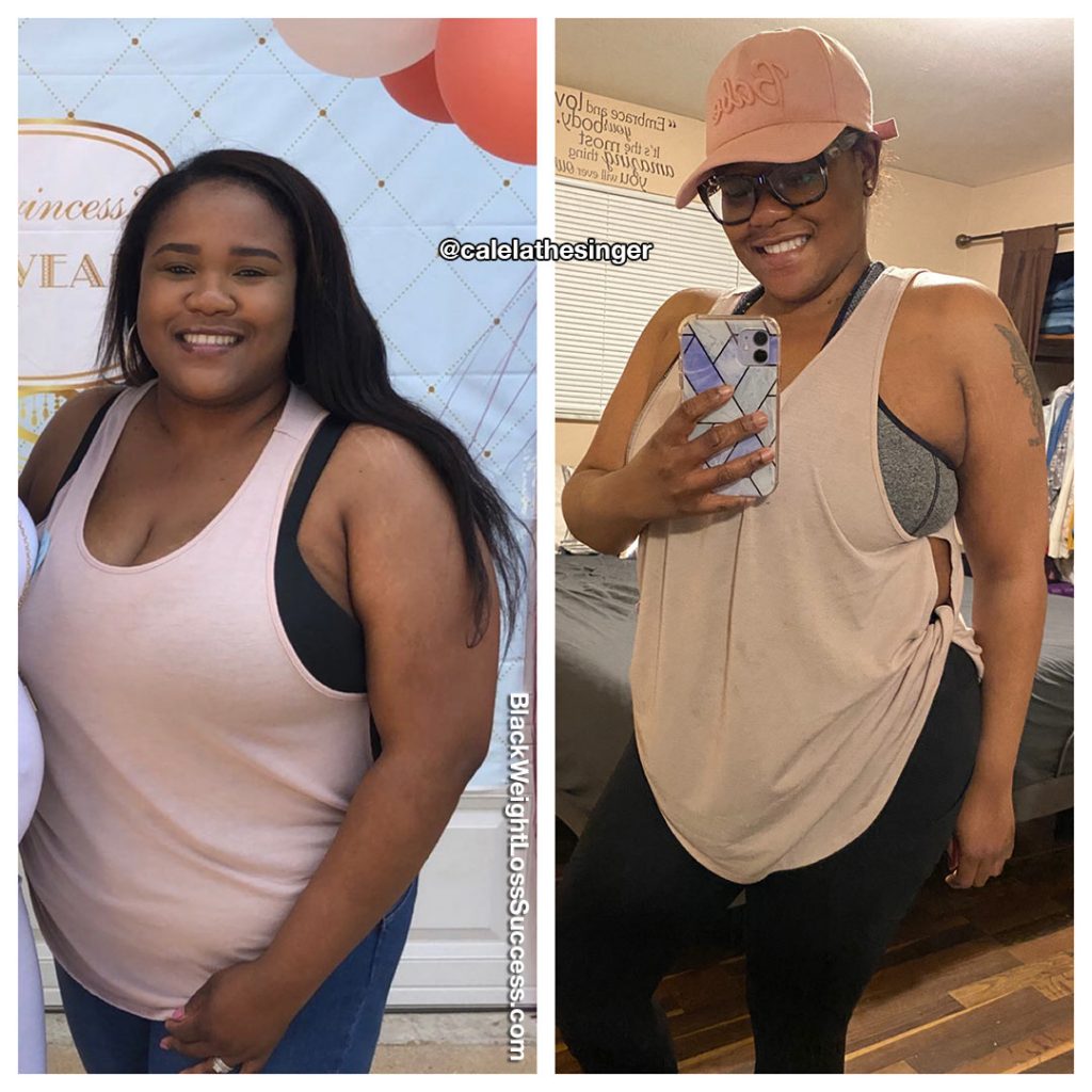 Calela lost 42 pounds - Black Weight Loss Success