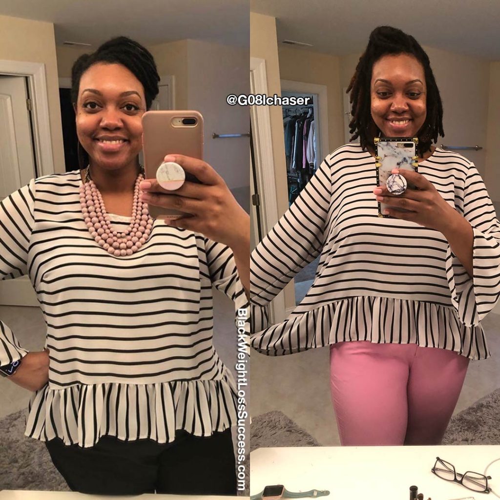 Zakiya lost 40 pounds - Black Weight Loss Success