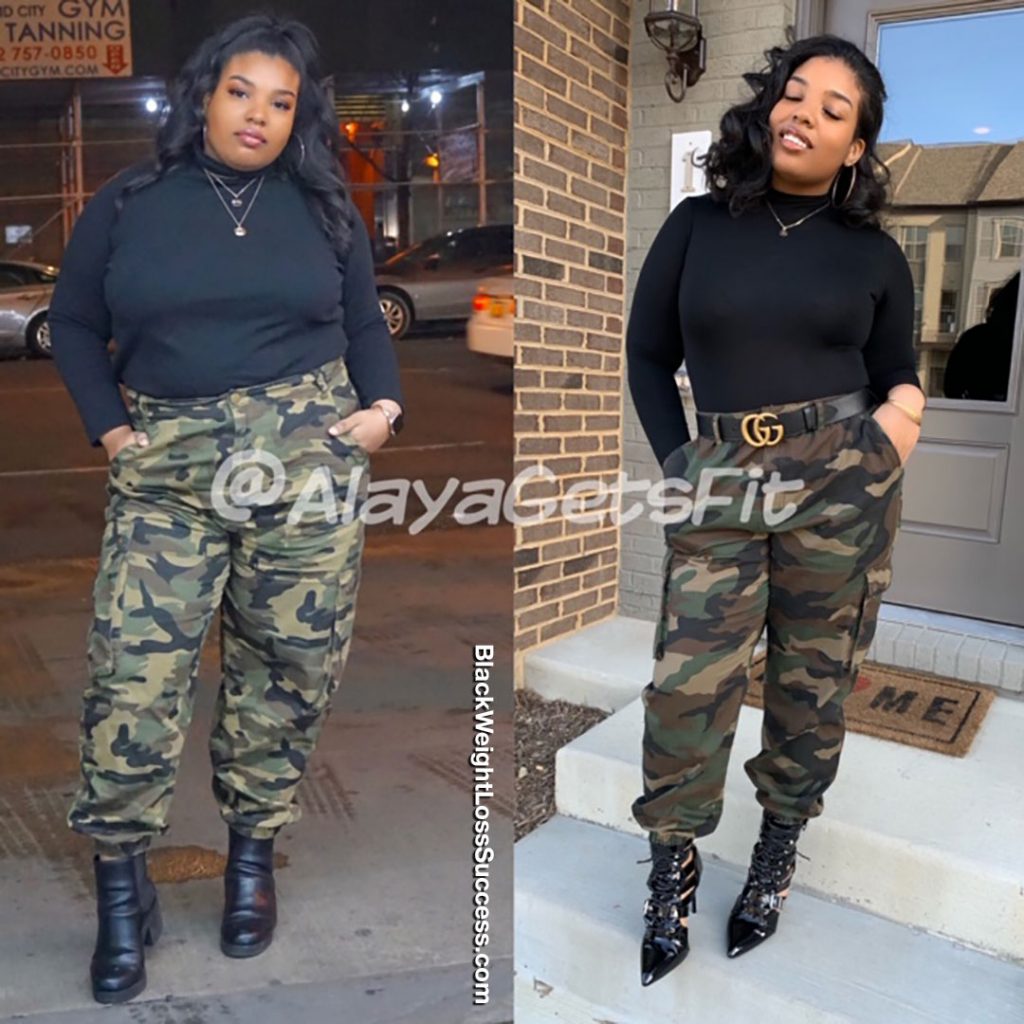 Alaya lost 71 pounds - Black Weight Loss Success