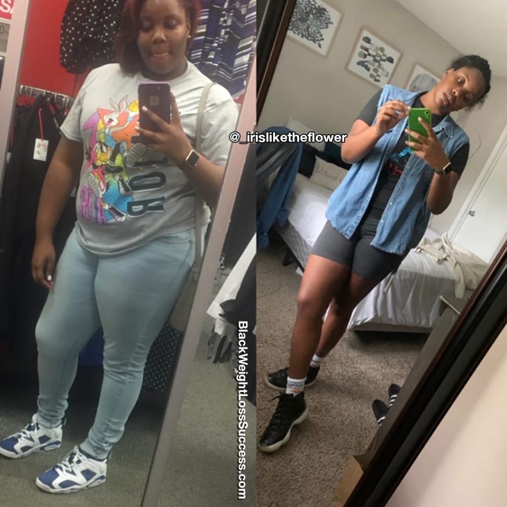Iris lost 82 pounds - Black Weight Loss Success