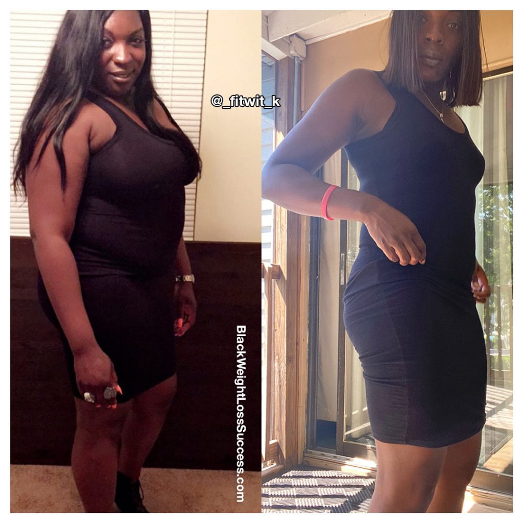 Kecha lost 79 pounds - Black Weight Loss Success