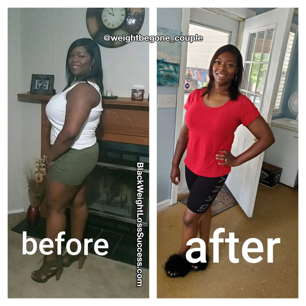 Tashia lost 75 pounds - Black Weight Loss Success