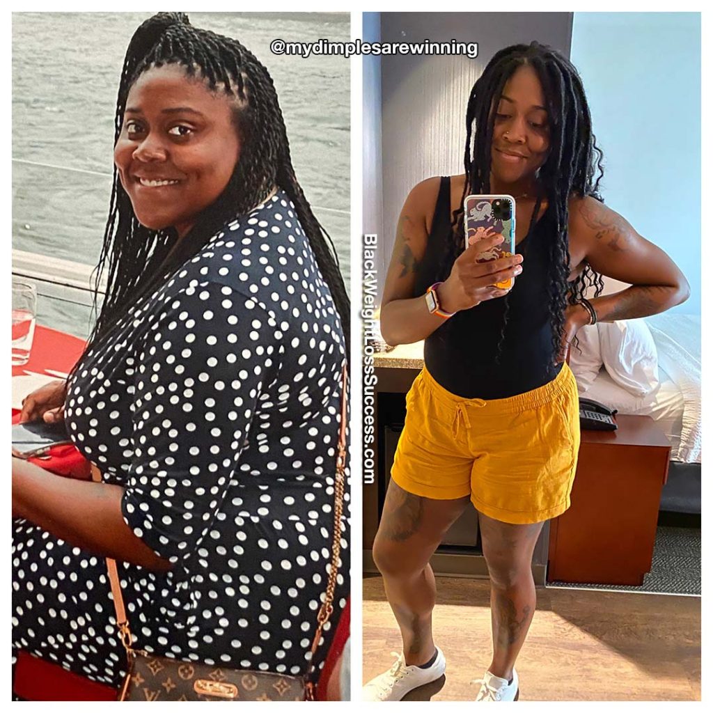 Erica lost 91 pounds - Black Weight Loss Success