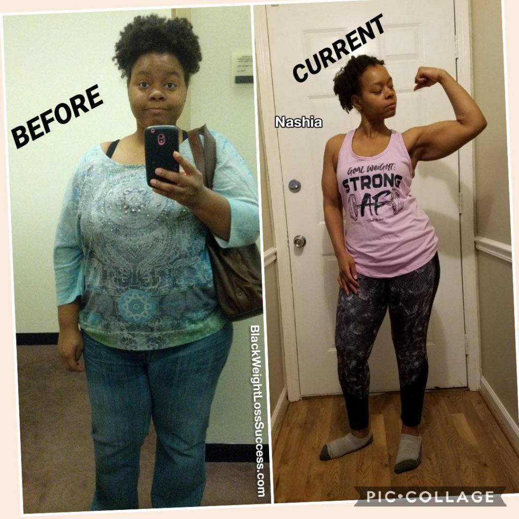 Nashia lost 82 pounds - Black Weight Loss Success