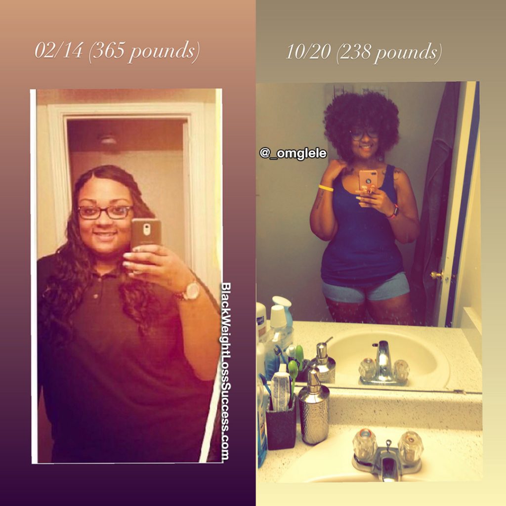 Elethia lost 150 pounds - Black Weight Loss Success